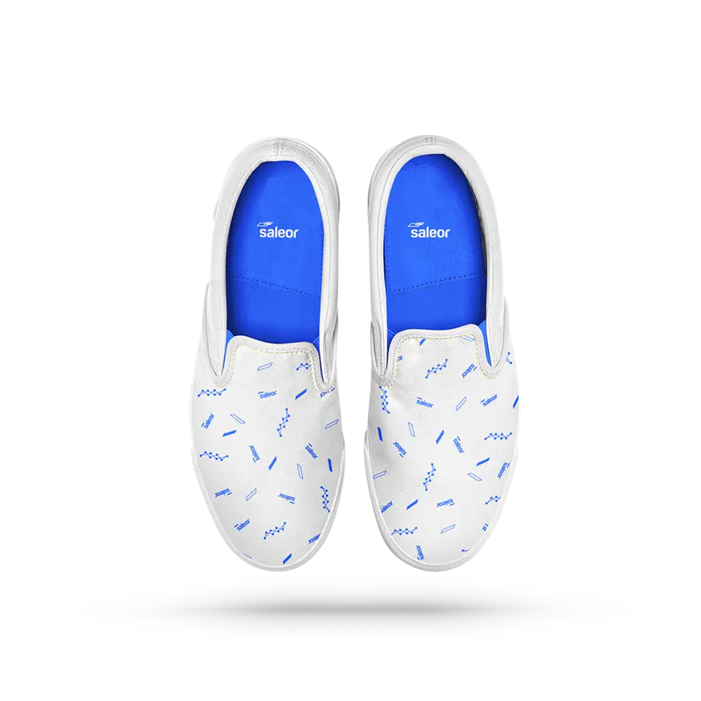 Saleor White Plimsolls Shoes | White Plimsolls